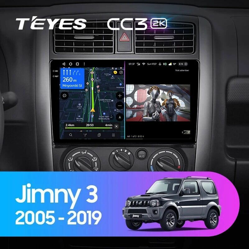 Магнитола Teyes CC3 2K 4-64 Suzuki Jimny 3 2005-2019 9.5"