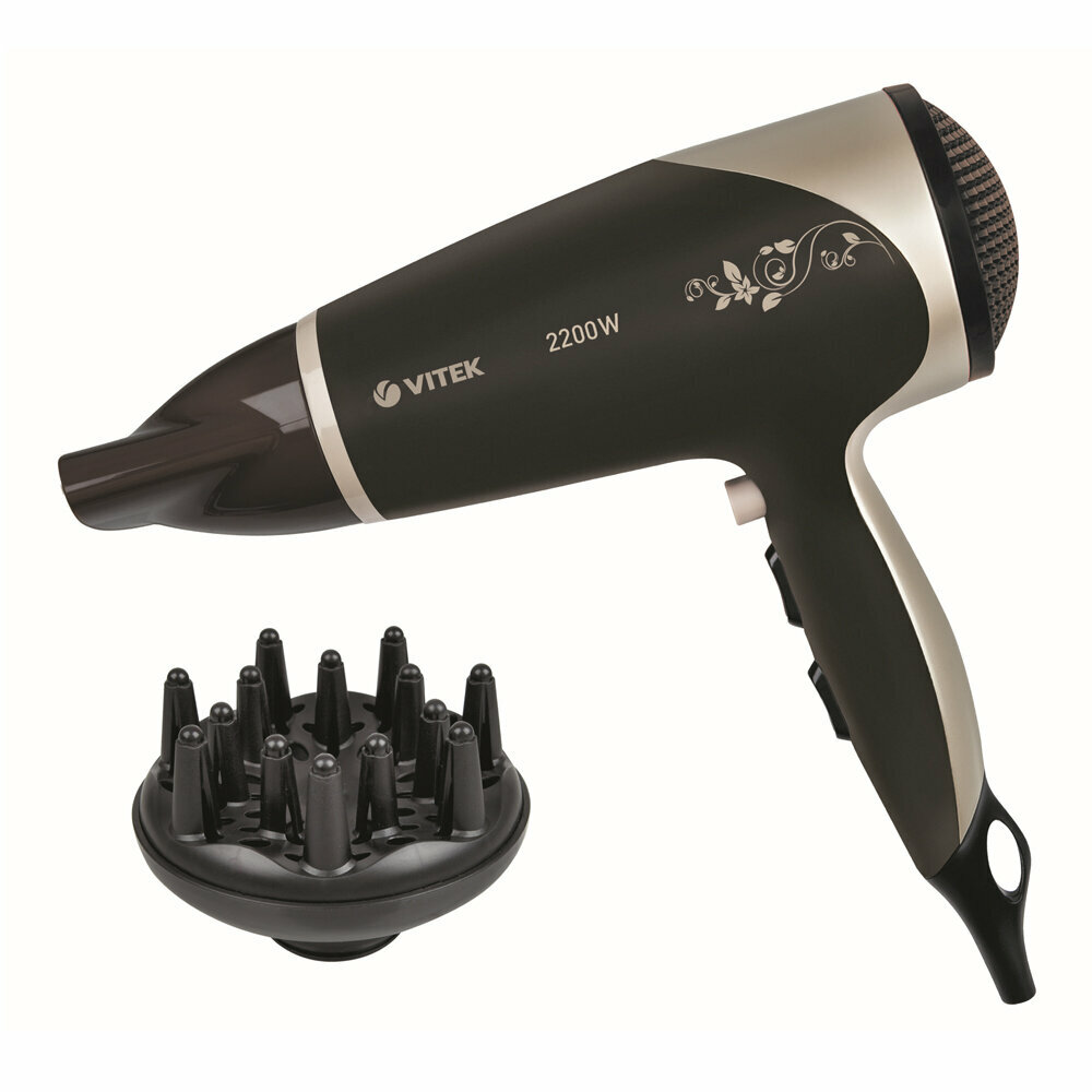 Фен Vitek VT-2327 шоколадный, 2200Вт