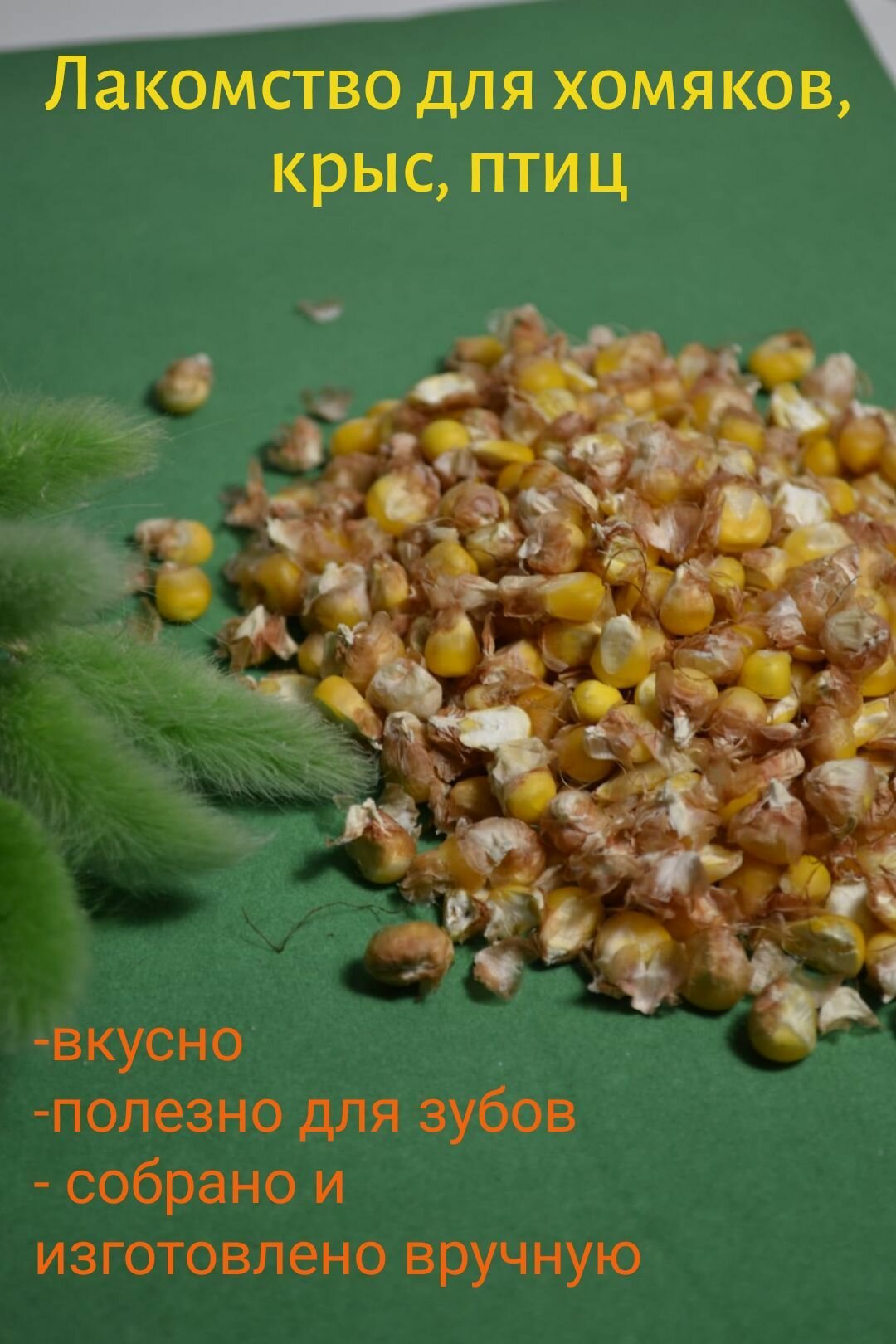 Лакомство для хомяков, крыс, птиц - Кукуруза зёрна