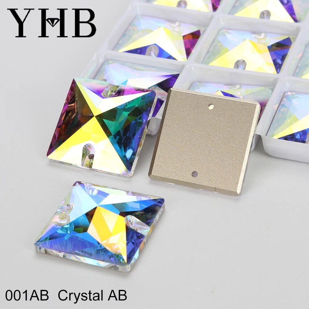 Стразы YHB 12 мм, 40шт, Crystal AB