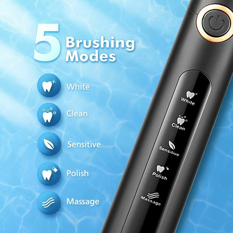 Электрическая зубная щетка Seago 507 с 5 режимами чистки, зарядка от USB, срок службы 30 дней в последний раз