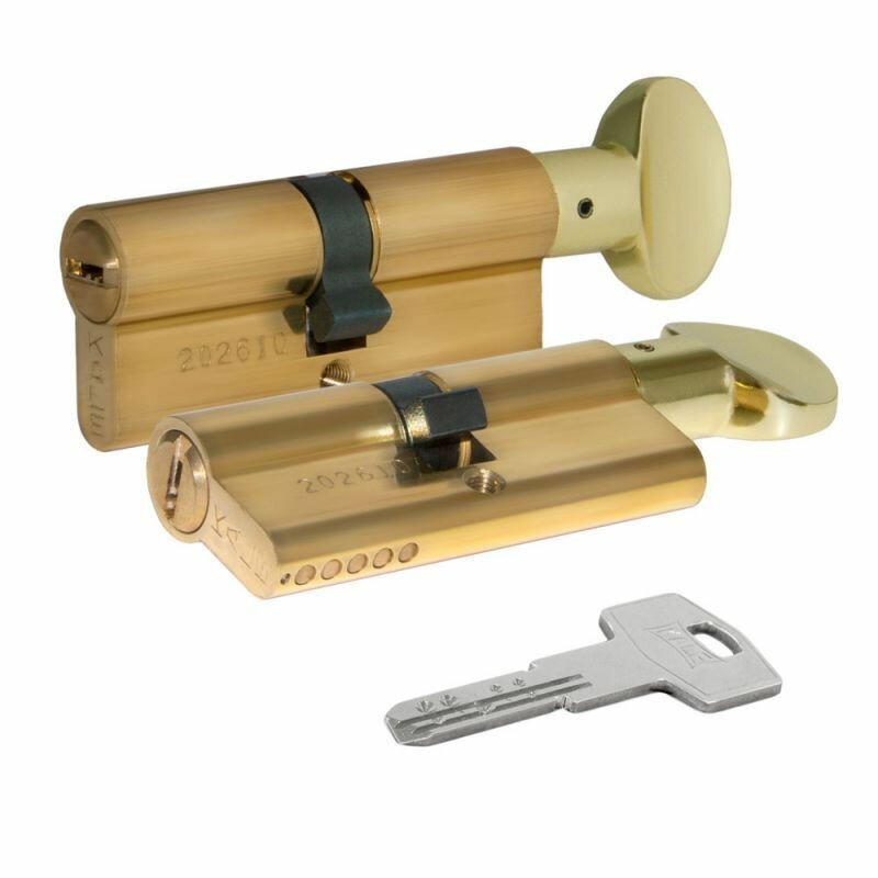 Цилиндровый механизм с вертушкой 164 BM/70 (30+10+30), латунь, 5 ключей