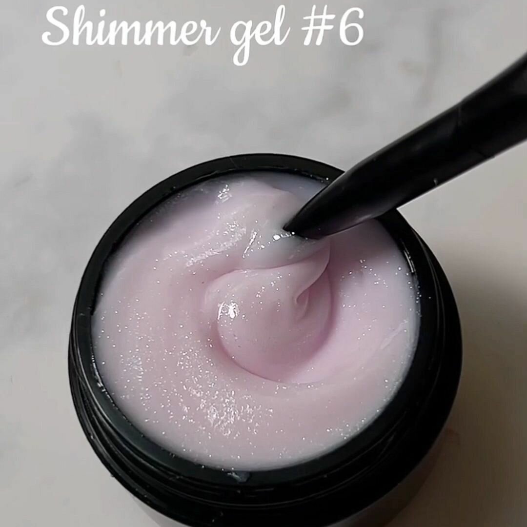 Y.ME Гель моделирующий Shimmer Gel 06 (светло-розовый) 15 мл / с мелким шиммером