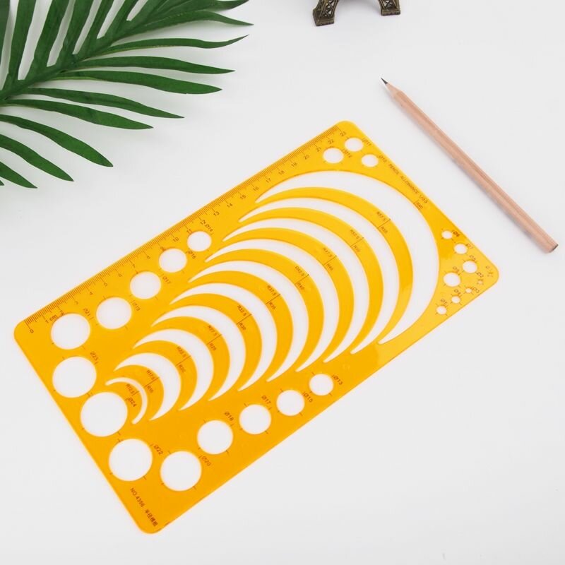 4356 желтая линейка для шаблона радиуса склеивания K