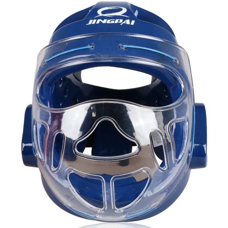 Gingpai Sport полнолицевой шлем для каратэ Синий, XL, mask blue