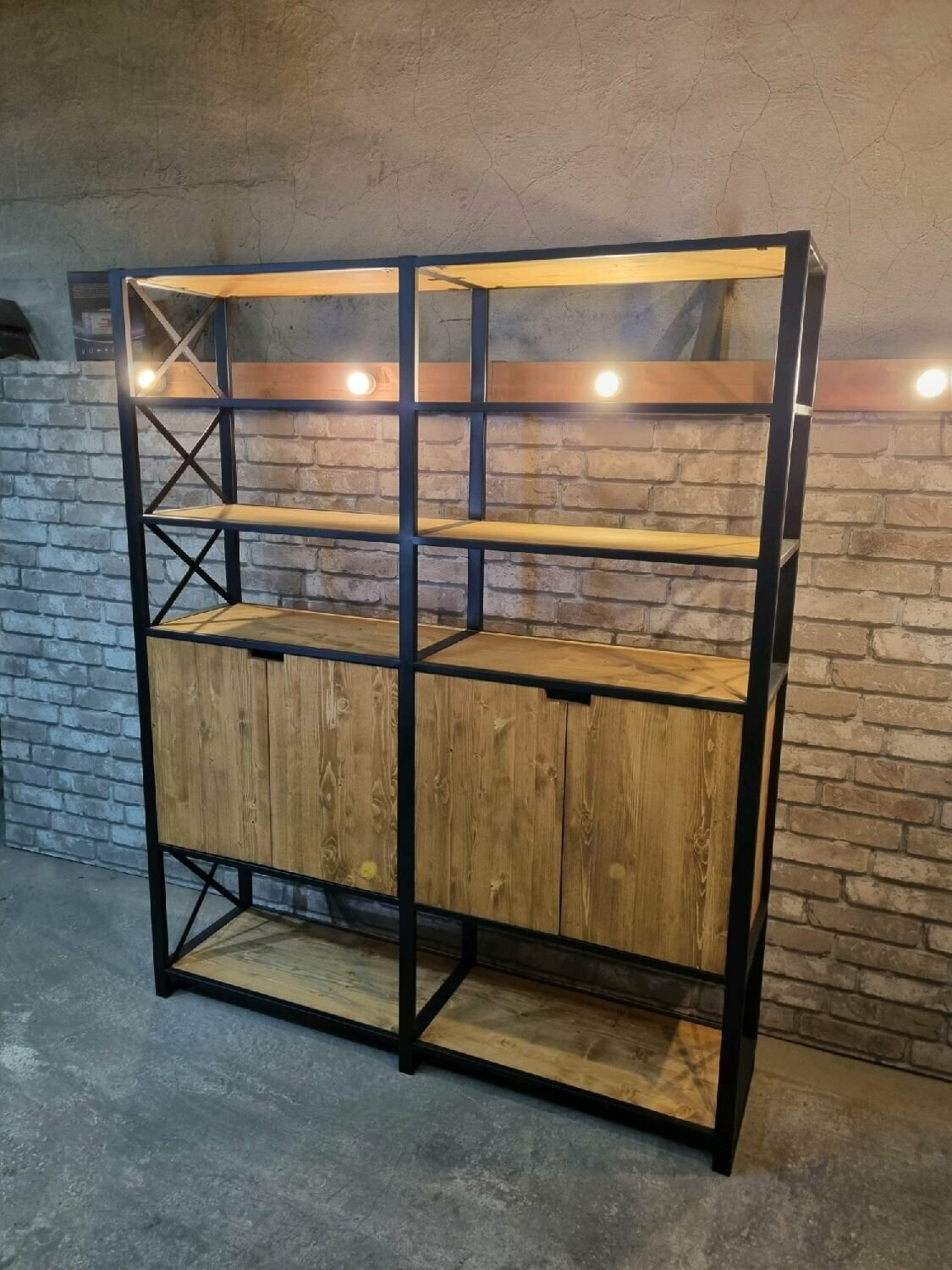 Стеллаж "EasyLOFT" в стиле лофт, для дома и офиса, 160х40х200 см.