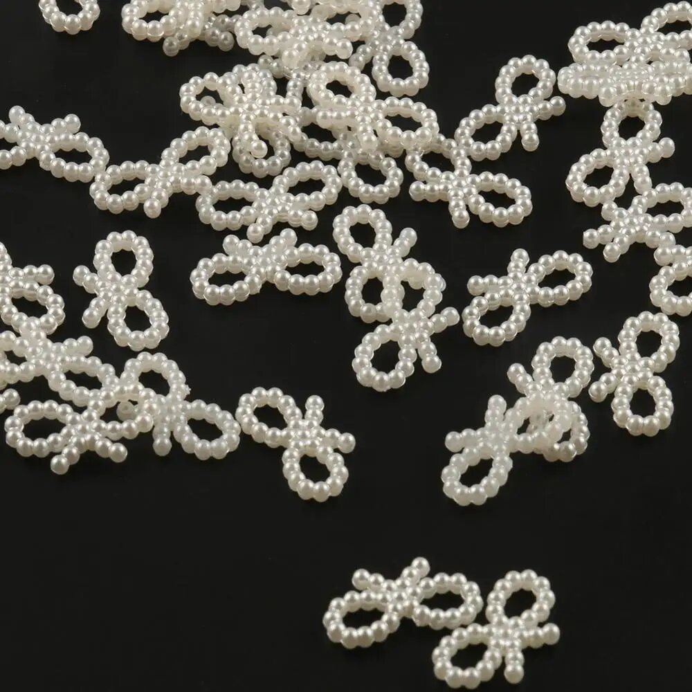 JILKOL плоские бусины акрил сердце звезда 10 мм 100 шт 100pc, 19x10mm Bowknot