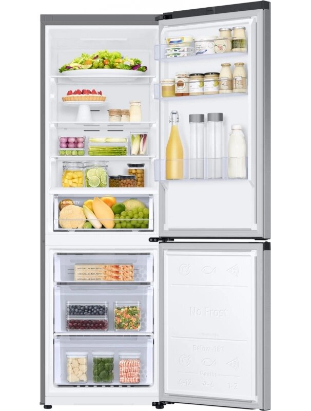 Холодильник Samsung RB37J5540SA, серебристый, 344л, инверторный компрессор, No Frost