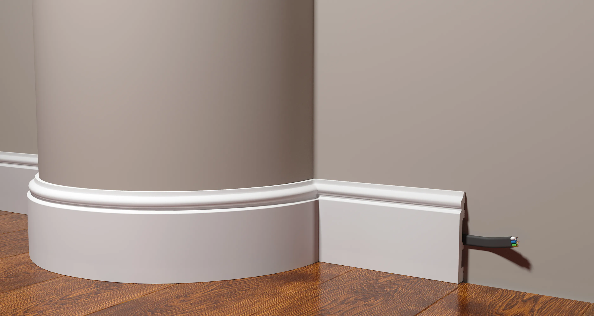 Плинтус гибкий из полиуретана DD701F Decor-Dizayn