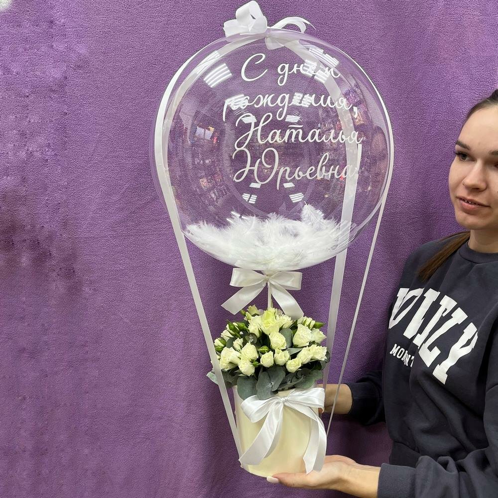 Комбо набор (цветы и шары) 7 - идеальный подарок