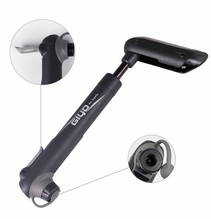 Велосипедный насос Giyo GP-42S Пластиковый корпус. Давление 120PSI