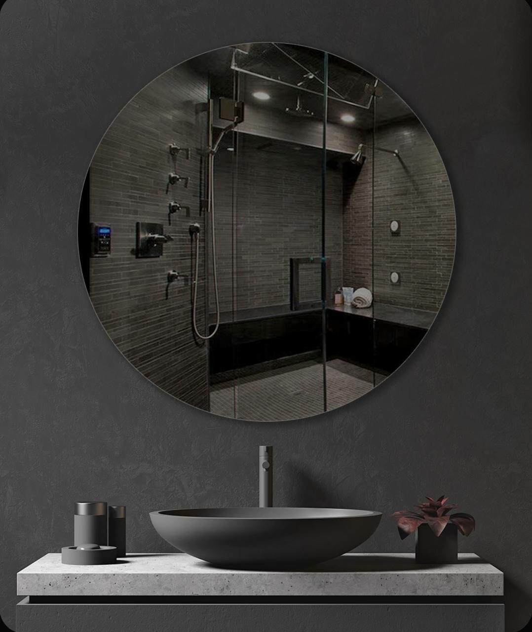 Зеркало круглое без подсветки