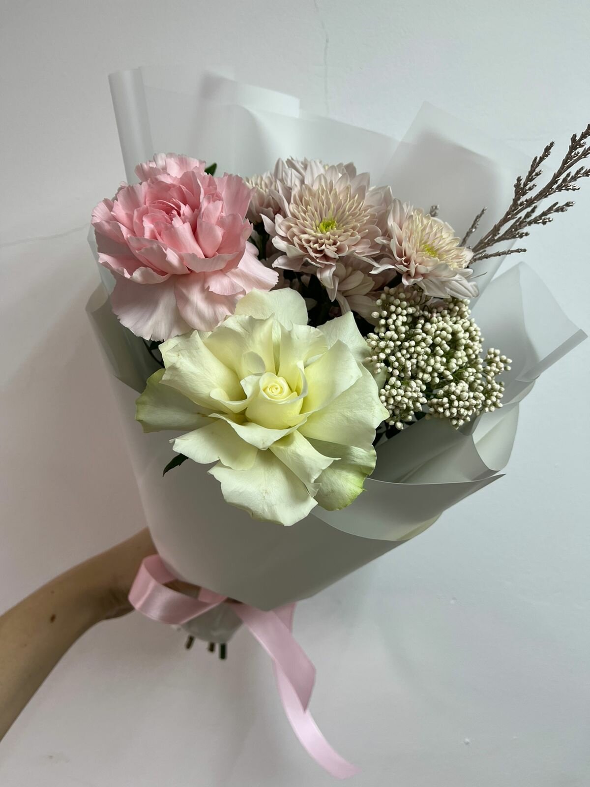 Букет-комплимент с французской розой, Flory Love, высота 39 см