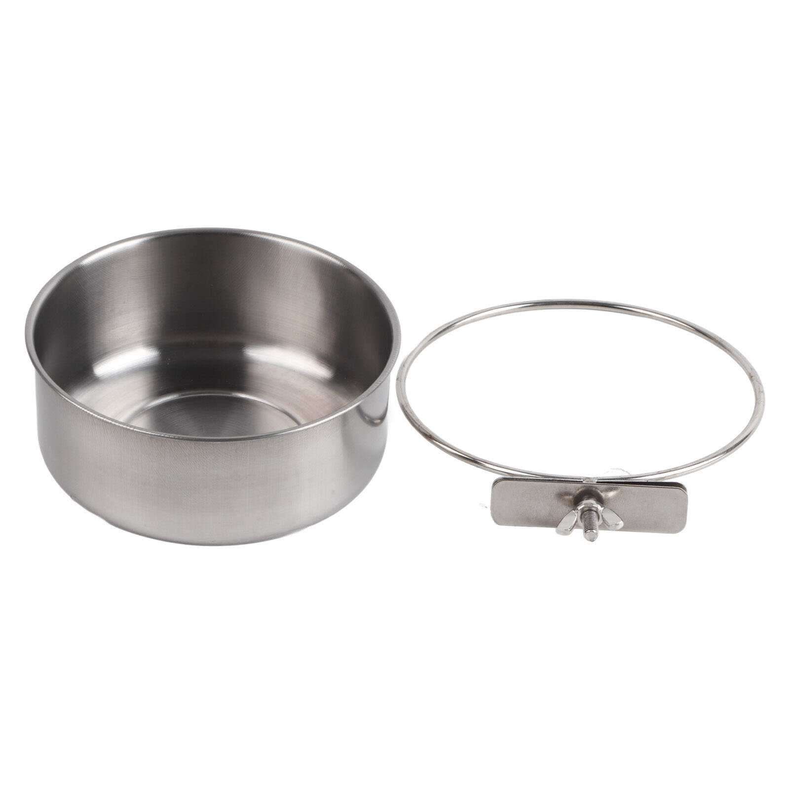 Миска для корма и воды из нержавеющей стали для попугаев и волнистых попугаев, аксессуар для птичьей клетки.