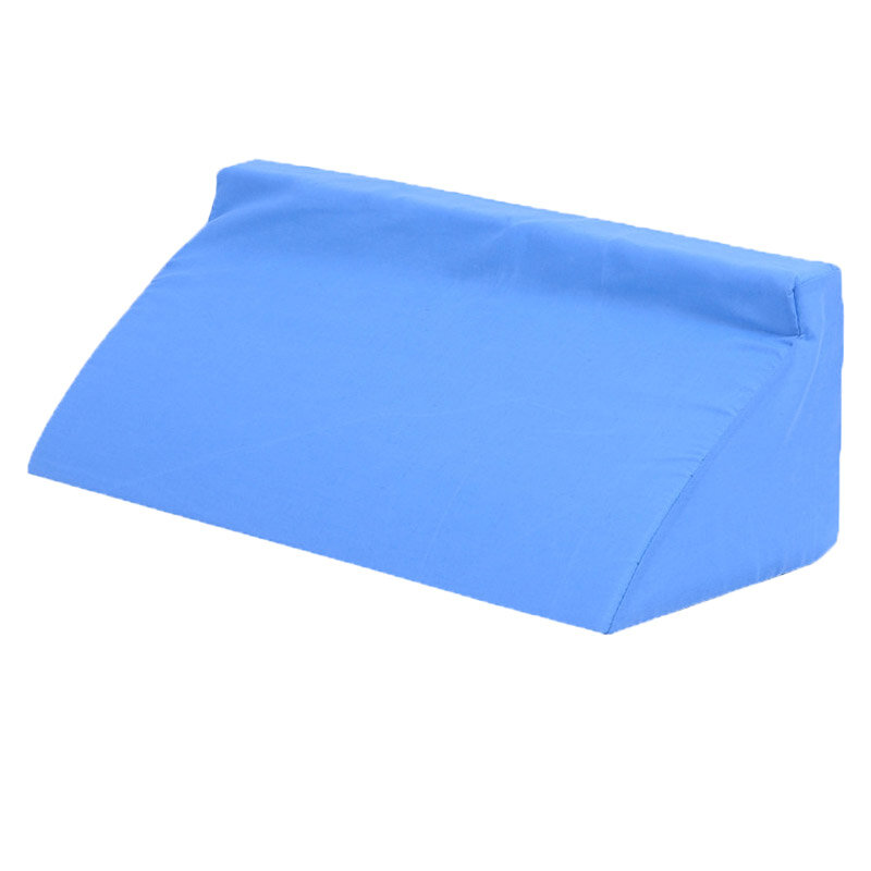 Задняя поддержка клиновая подушка синяя 50x25x15 см. Подушка для спальной палочки с скрытым молнией, съемный и моющий, эргономичный дизайн для рельефа шеи и спины