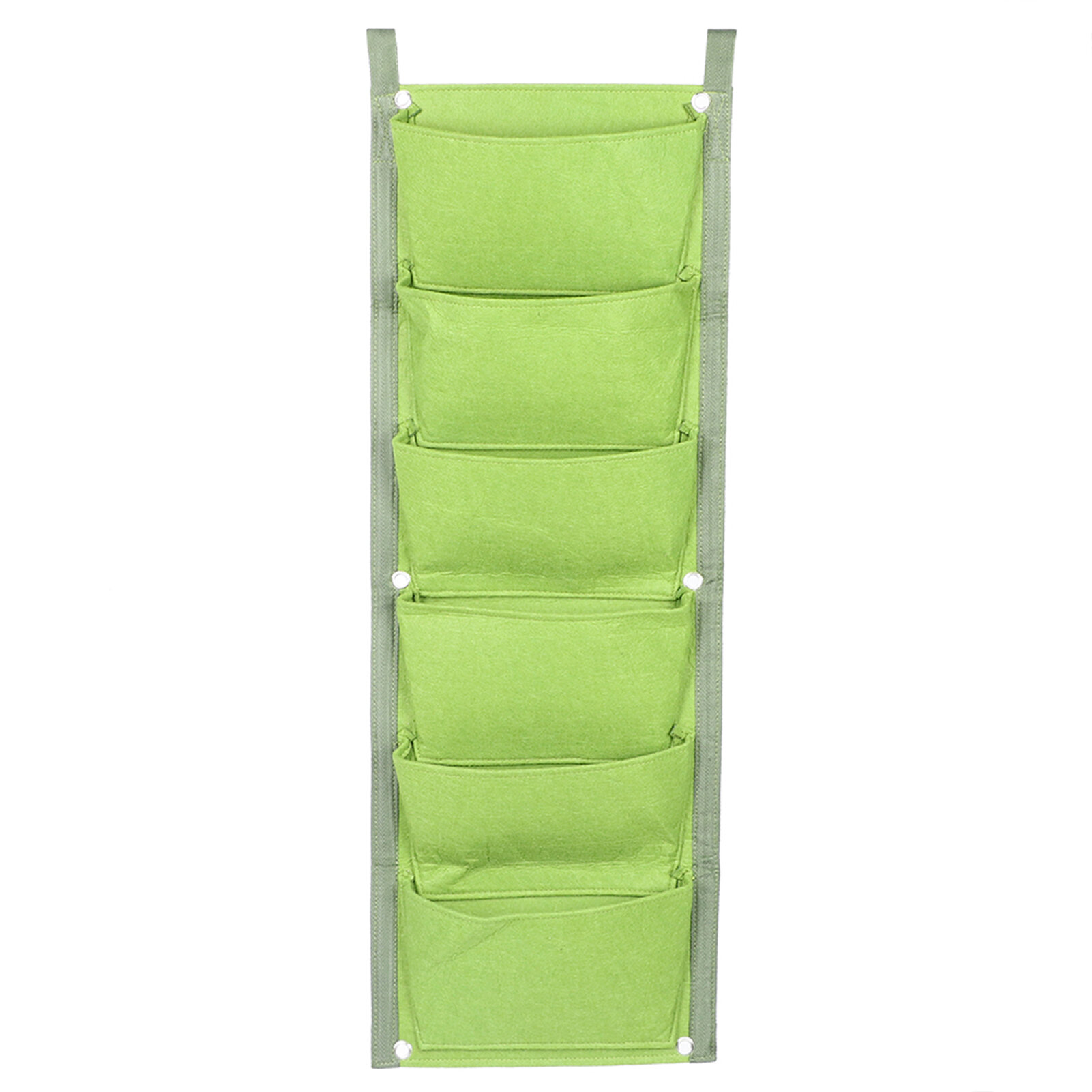 6 карманов вертикальные открытые садовые растения выращивать сумки контейнер зеленый висящий плантатор для настенного использования
