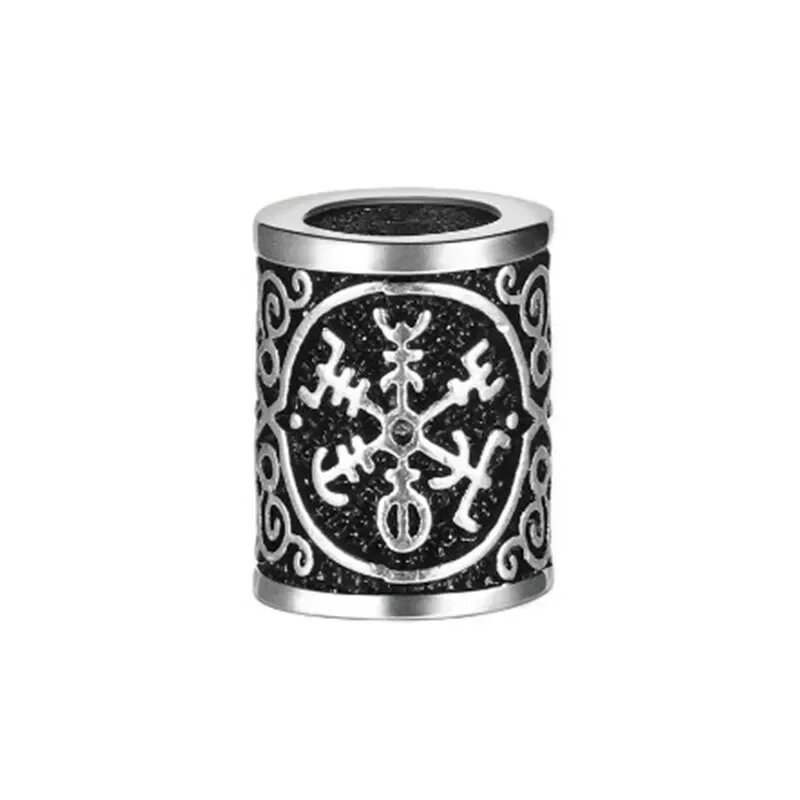 Бусина для бороды и волос, серебряная, NO.5