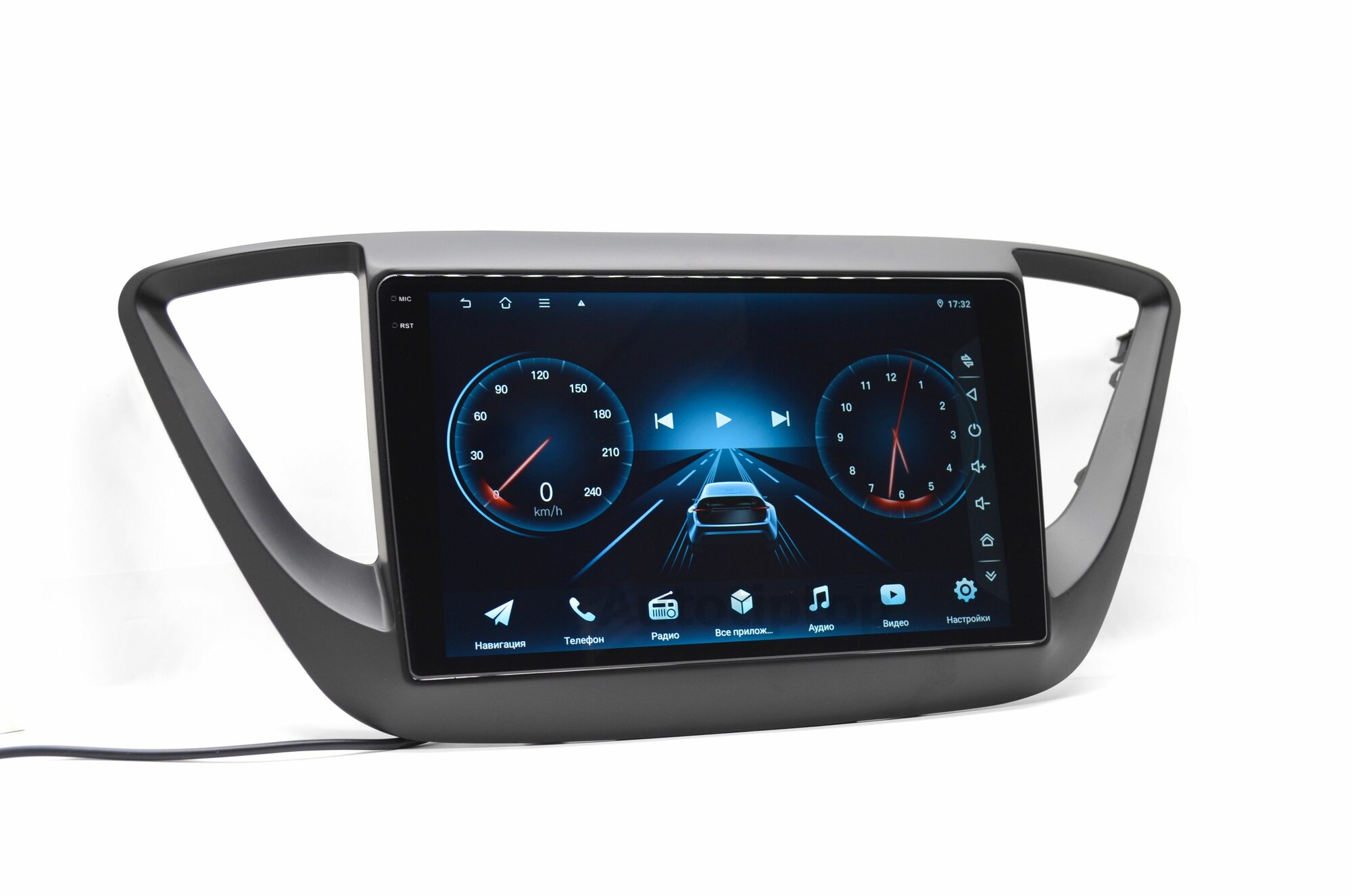 Магнитола для Hyundai Solaris 2 черная 2017-2022 4/64ГБ, QLED, Carplay, автозвук DSP, GPS Навигация, 9 дюймов