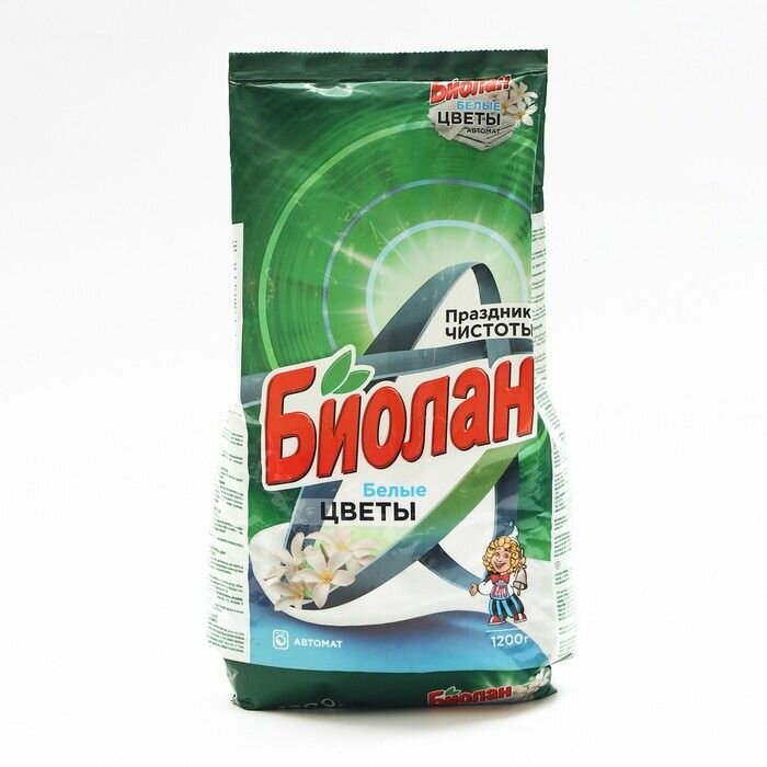 Стиральный порошок Биолан "Белые цветы", автомат, 1,2 кг