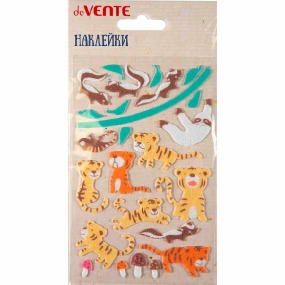 Наклейки deVENTE "Tigers", фетр, 9,5х15 мм (8002265)