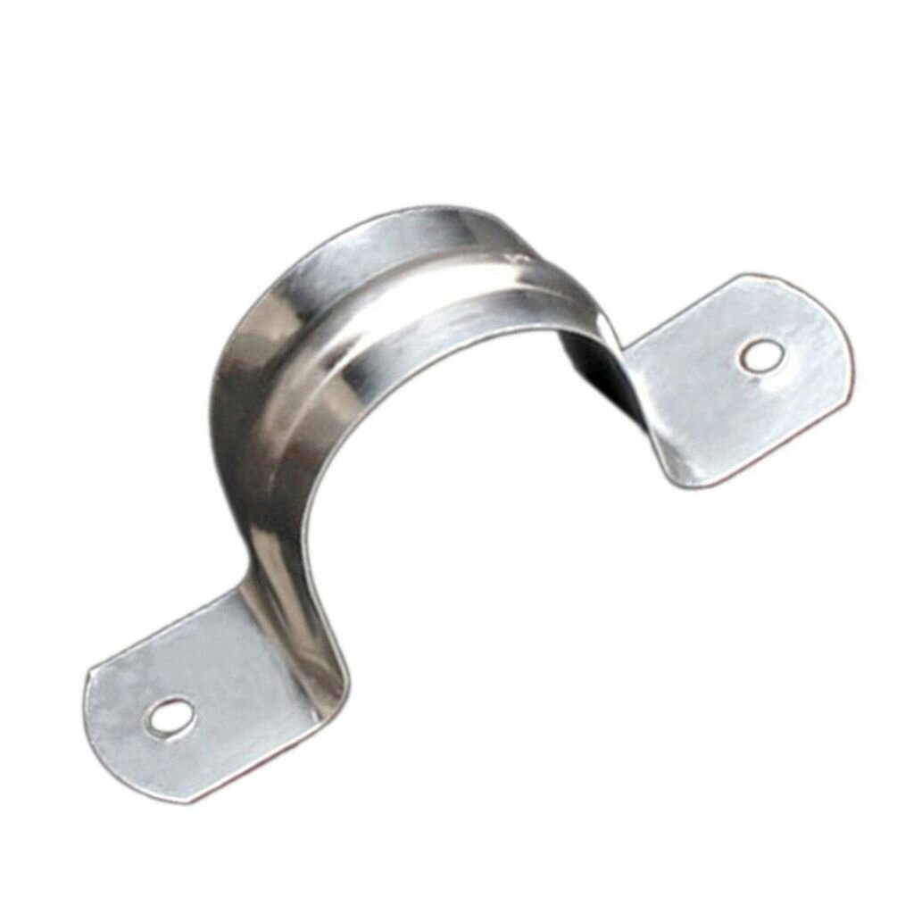 Хомут для труб с двумя отверстиями