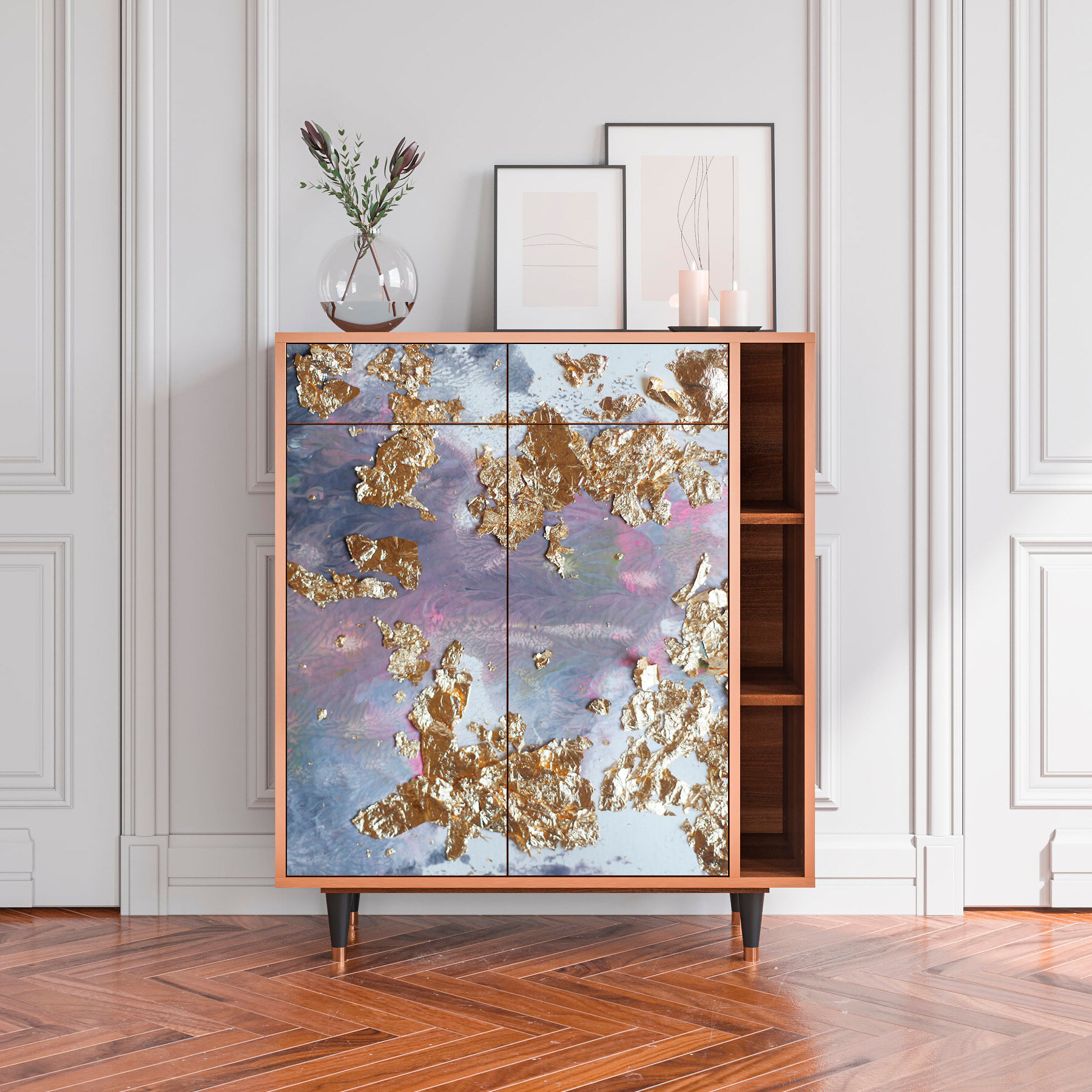 Комод - STORYZ - BS6 Planet Earth, Размер - 94 x 110 x 41 см, Цвет корпуса - , Орех