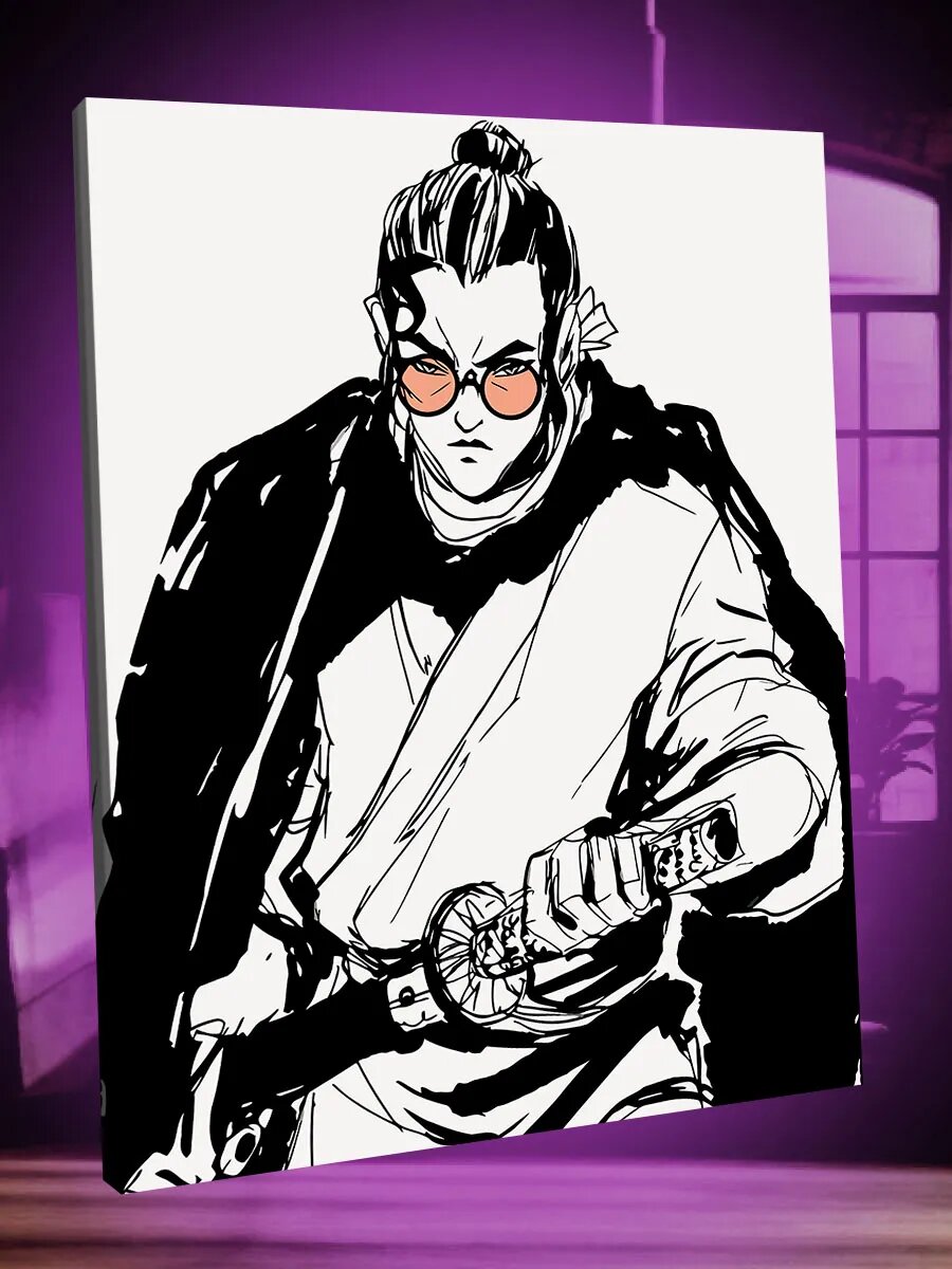 Картина по номерам Голубоглазый самурай