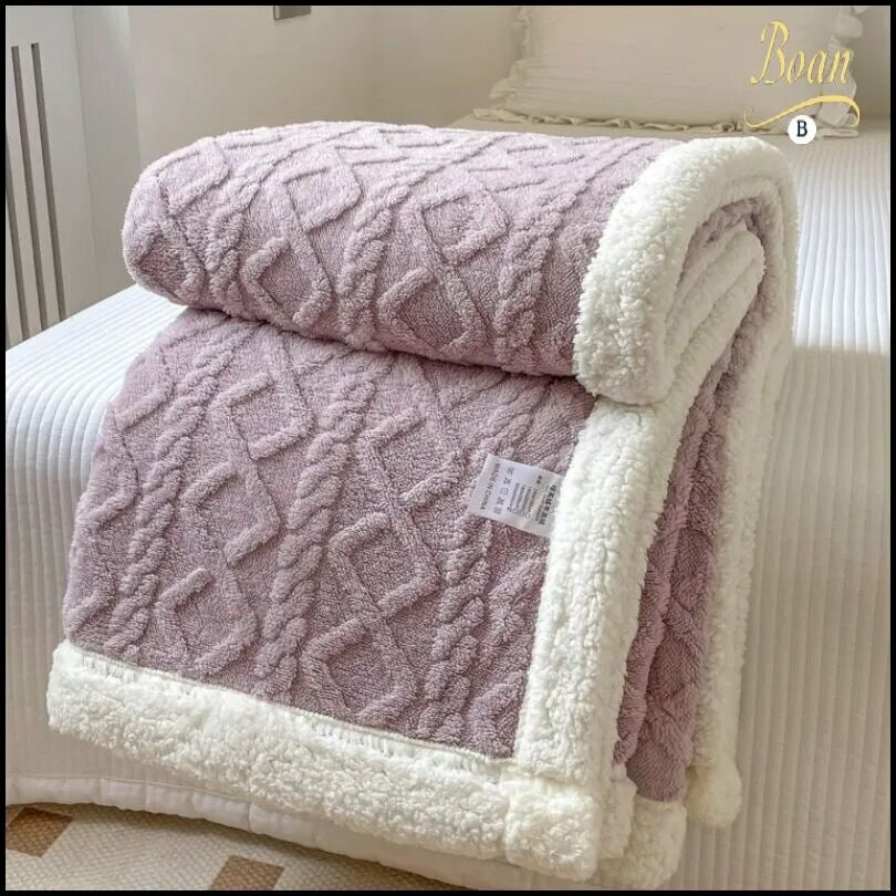 Плед, кашемир, искусственный материал, 230х200см, коричневый