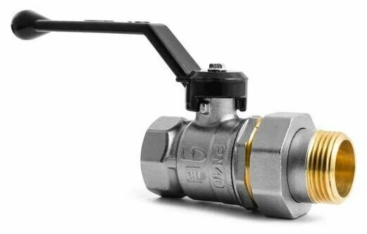 Кран шаровый латунный Ду 32 Ру 25 с американкой рычаг LD Pride