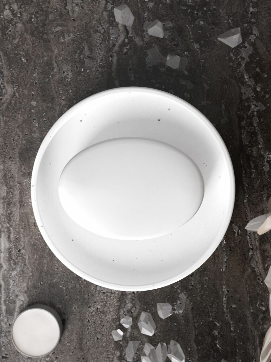 Мыльница для ванной комнаты и кухни, декоративная подставка для мыла Bordeaux белая матовая.