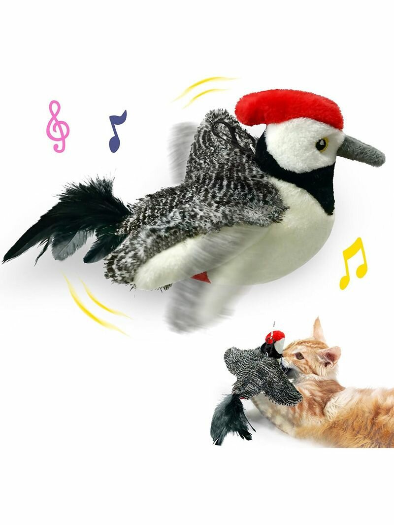 Летающая Птичка Игрушка Для Кошек