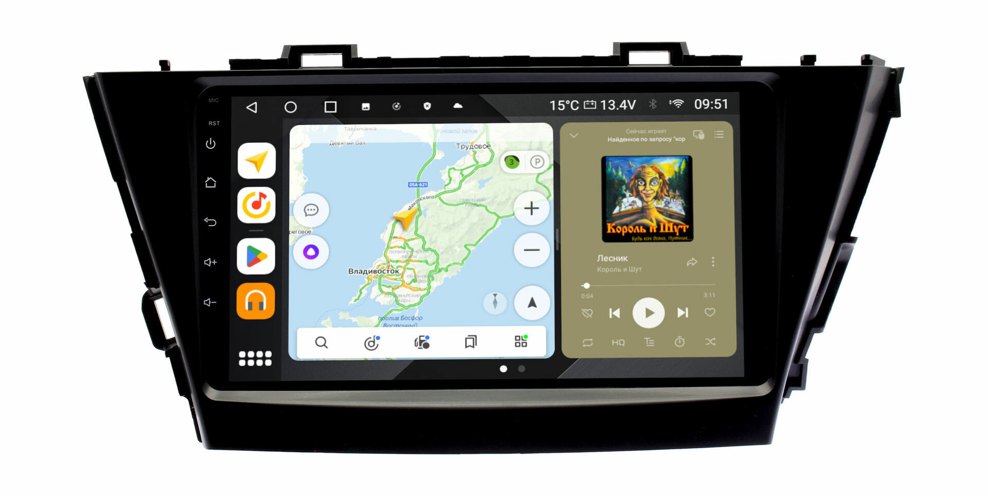 Магнитола Toyota Prius Plus, Prius V 2011 - 2014 / 9 дюймов, 4/64GB, 8 ядер, DSP, 4G, Android 10 / Wide Media