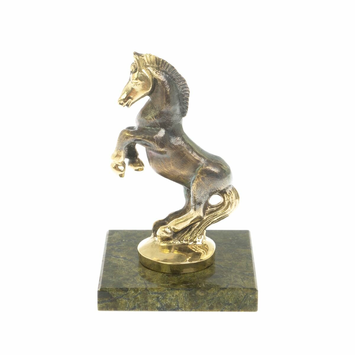 Статуэтка из бронзы "Лошадка" на подставке из змеевика 129242
