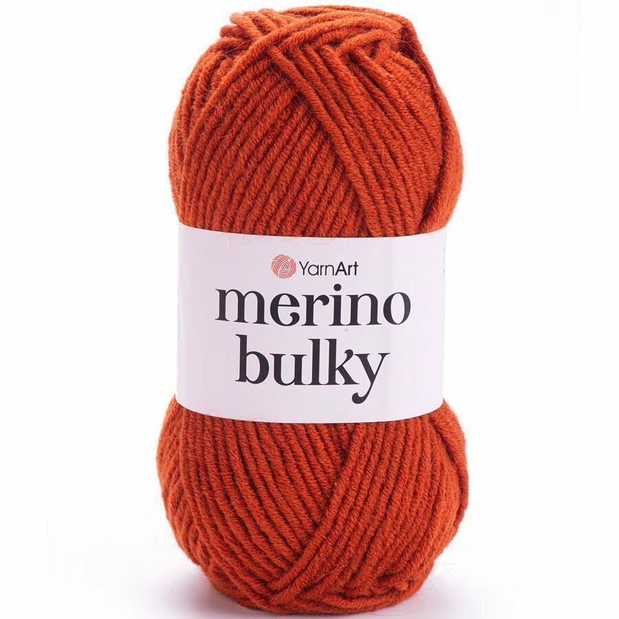 Пряжа Yarnart MERINO BULKY 3027 оранж (5 мотков)