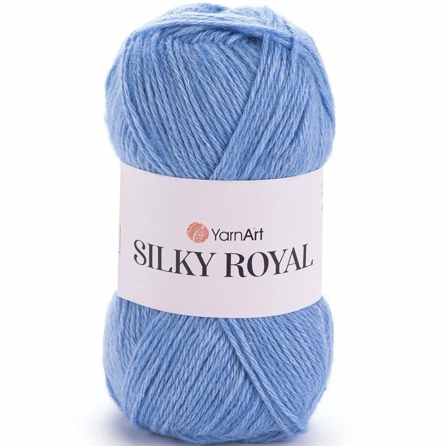 Пряжа Yarnart SILKY ROYAL 443 яр. голубой (5 мотков)
