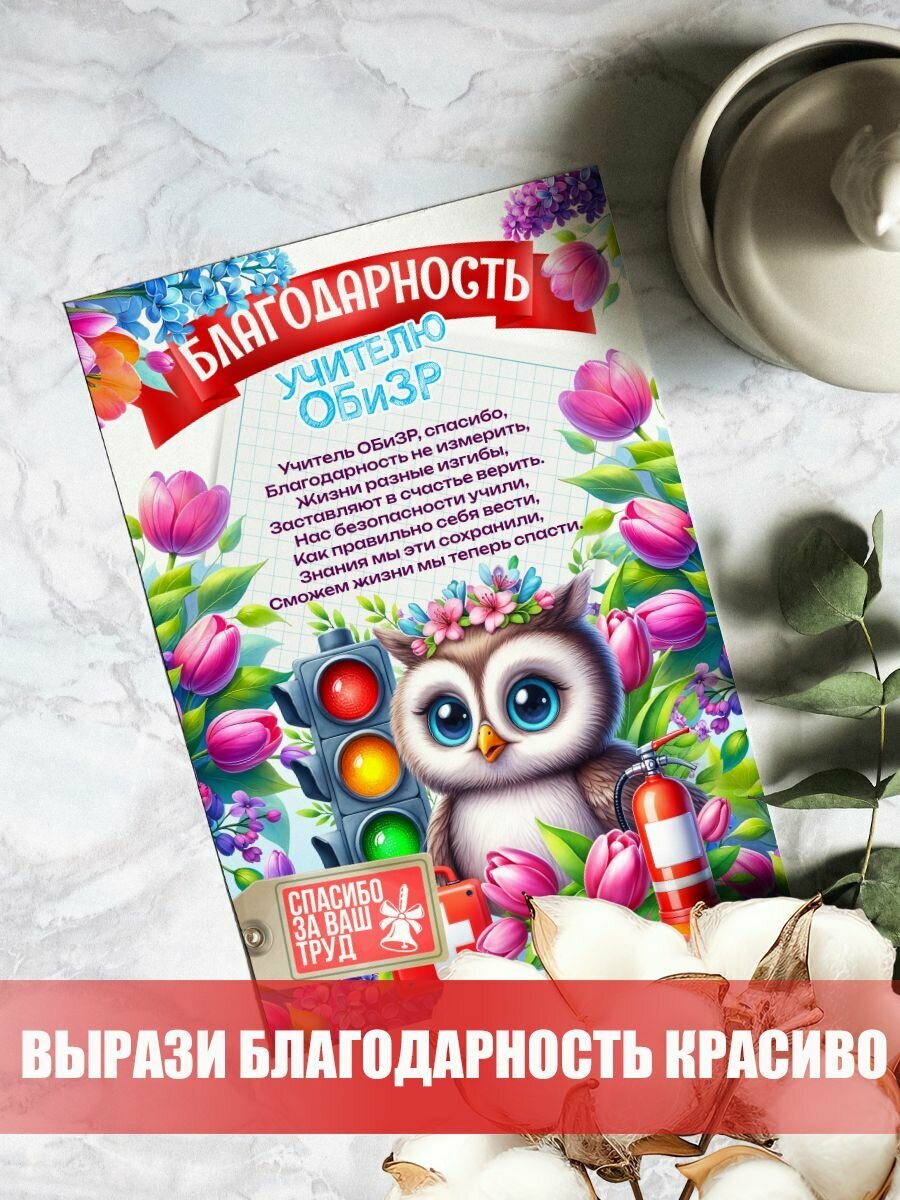 Благодарность учителю ОБиЗР — фото 1