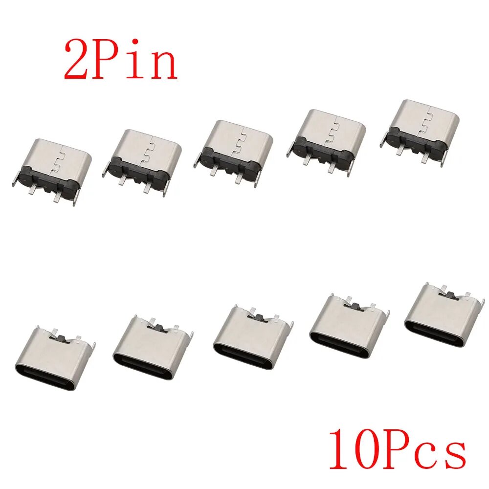 USB-разъем Type-C женский 2/6/16/24 контакта B 2Pin