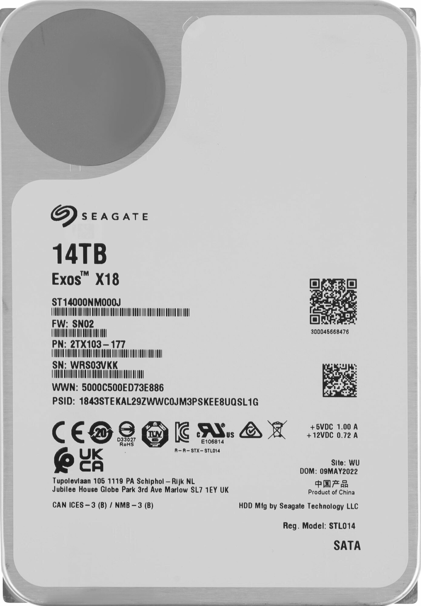 Жесткий диск Seagate SATA-III 14TB ST14000NM000J Exos X18 4K