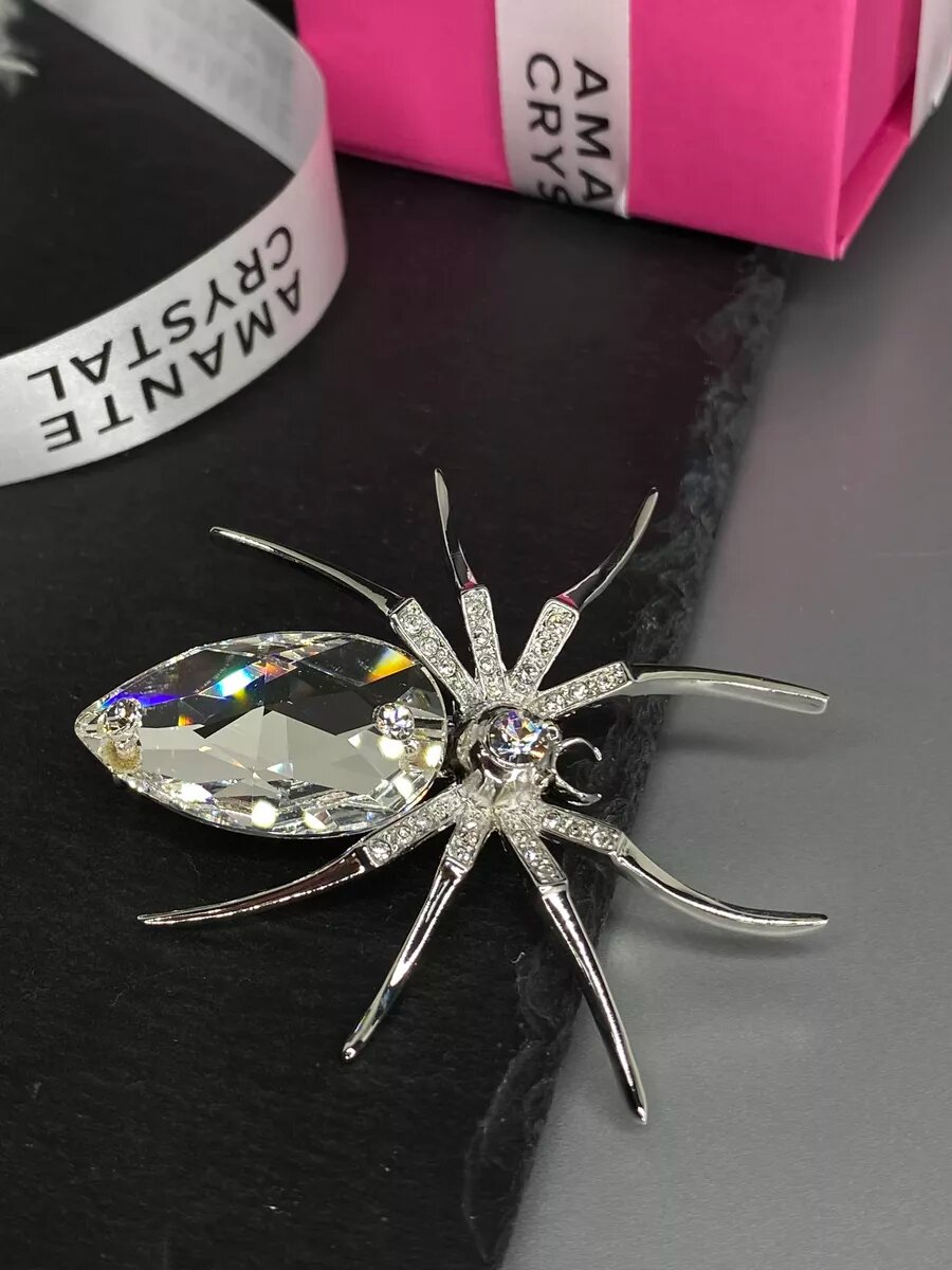 Брошь, кристаллы Swarovski