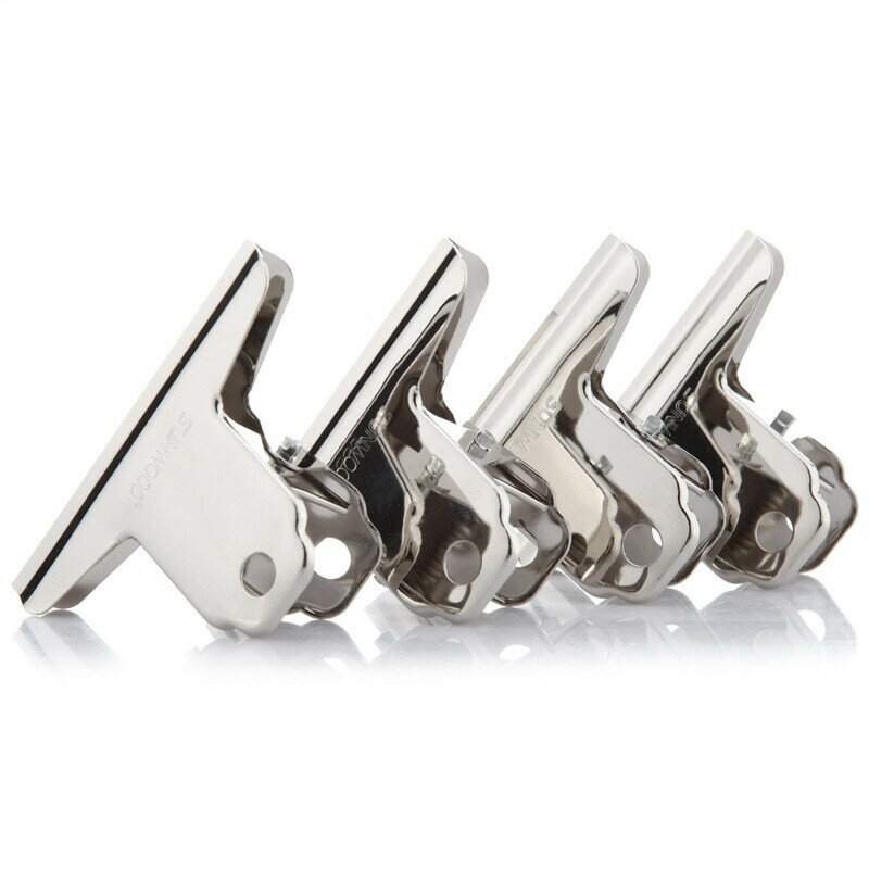 SUNWOOD 74mm Mountain-Shaped Metal Binder Clips/financial Document Clips/metal File Clips, 4 Pieces/bag, 2069