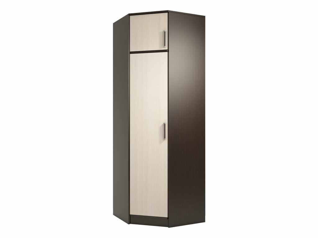 Прихожая ДИАНА-4 сек №5 Венге / Дуб молочный ширина 72 см угловой ЛДСП в прихожую в коридор с полками