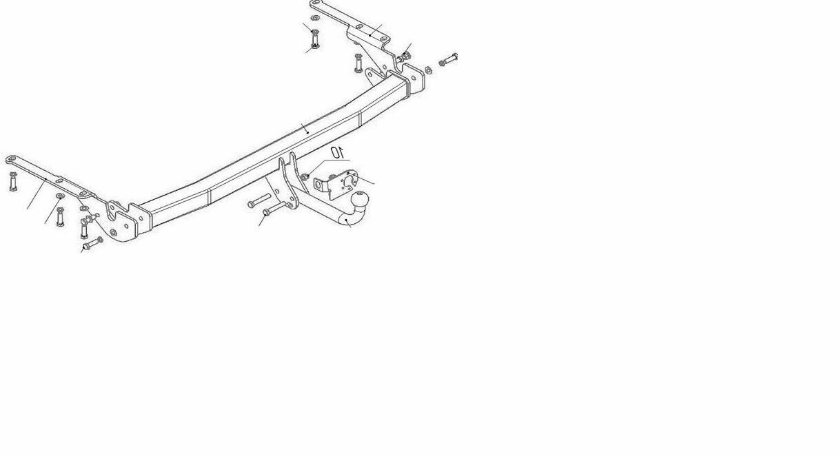 Фаркоп для Toyota RAV4 2006-2012 (без электрики) (паспорт и сертификат) AvtoS. TY23