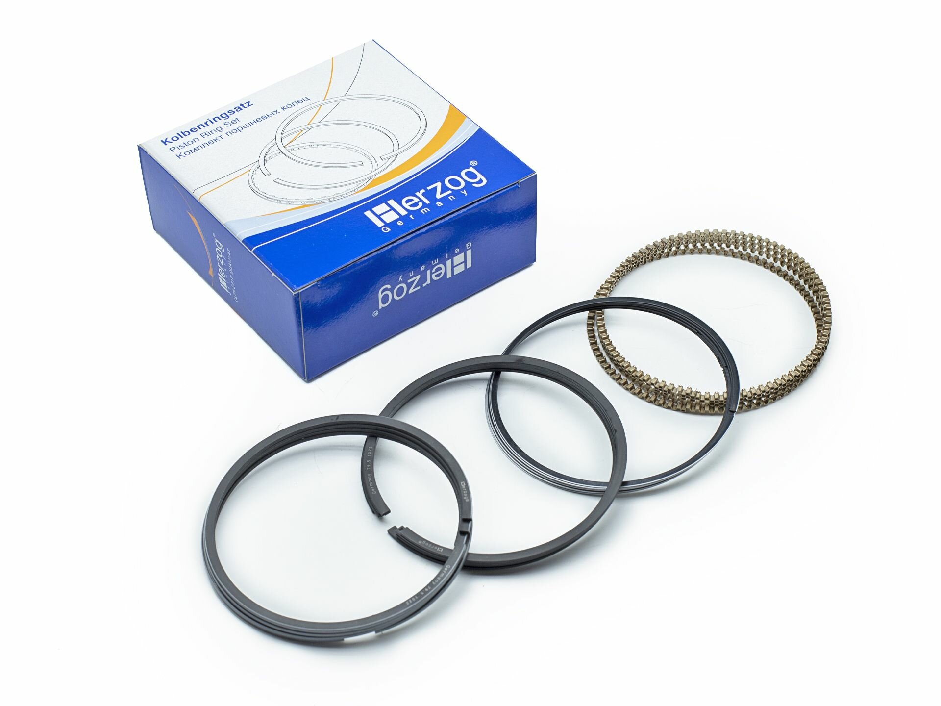 Поршневые кольца Herzog HLR0795 для LADA LARGUS и Renault LOGAN, серые