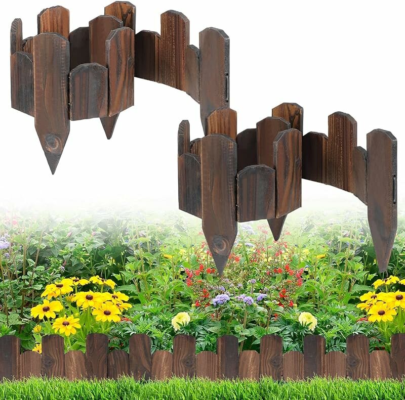 Деревянные бордюры для сада - 4 шт. 5.9'x 41.3'