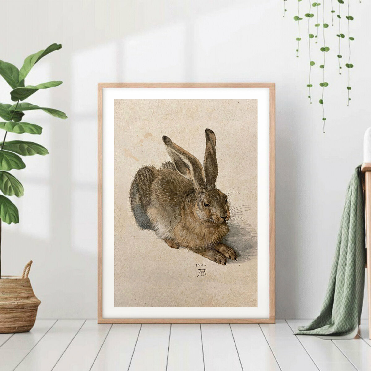 Постер "Заяц Альбрехта Дюрера" без рамы 40x50 см на стену для интерьера