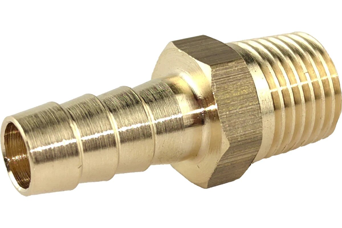 HG Штуцер пневмо 1/4НР x 8 мм, соединение шланга 8 мм для пневмосистем, код 1897094