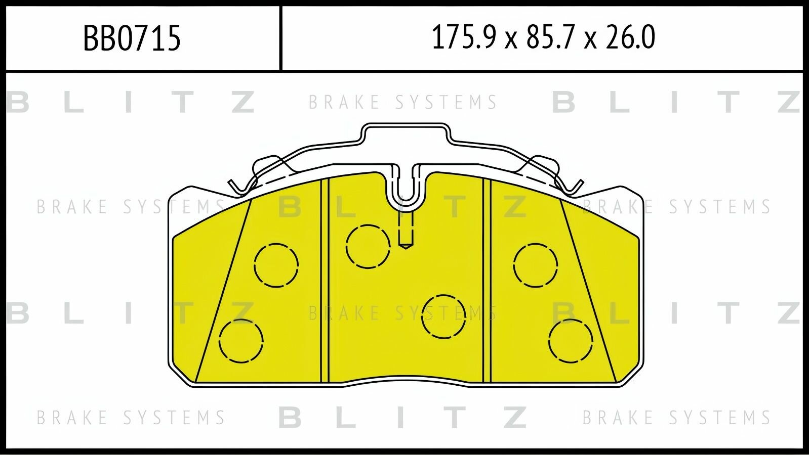 Тормозные колодки передние для Газ Gazon-next BB0715 BLITZ