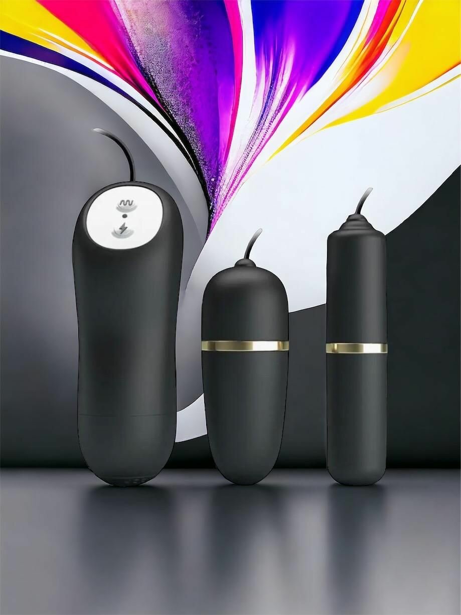 Вибропуля и виброяйцо Double vibro bullets с электростимуляцией