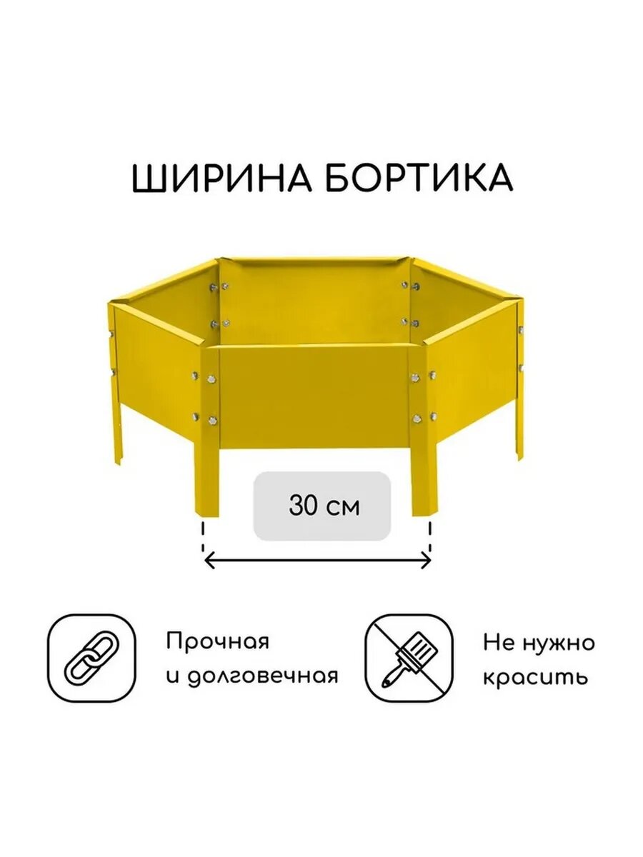 Яркая оцинкованная клумба для цветов и растений