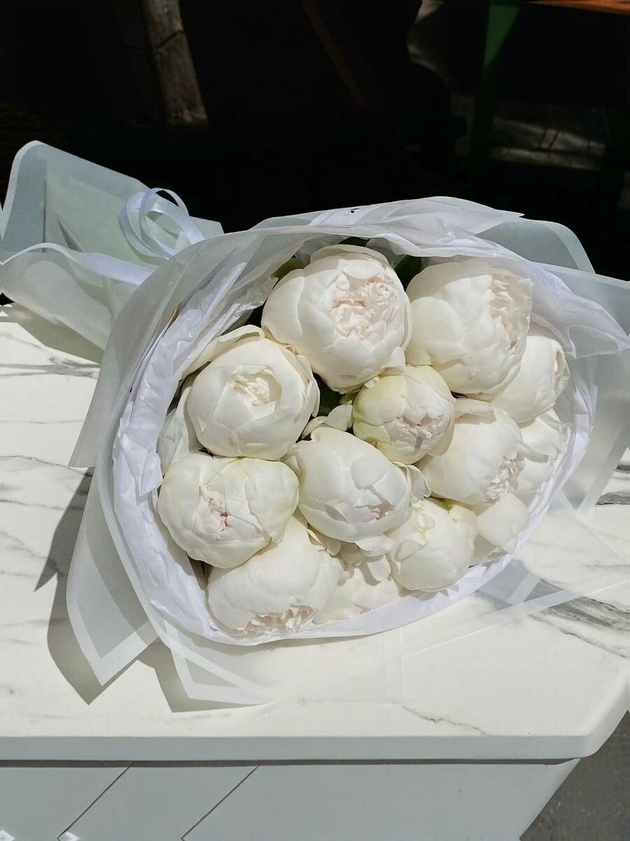 Белые пионы